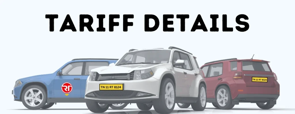 Tariff - 24x7 Call Taxi Service